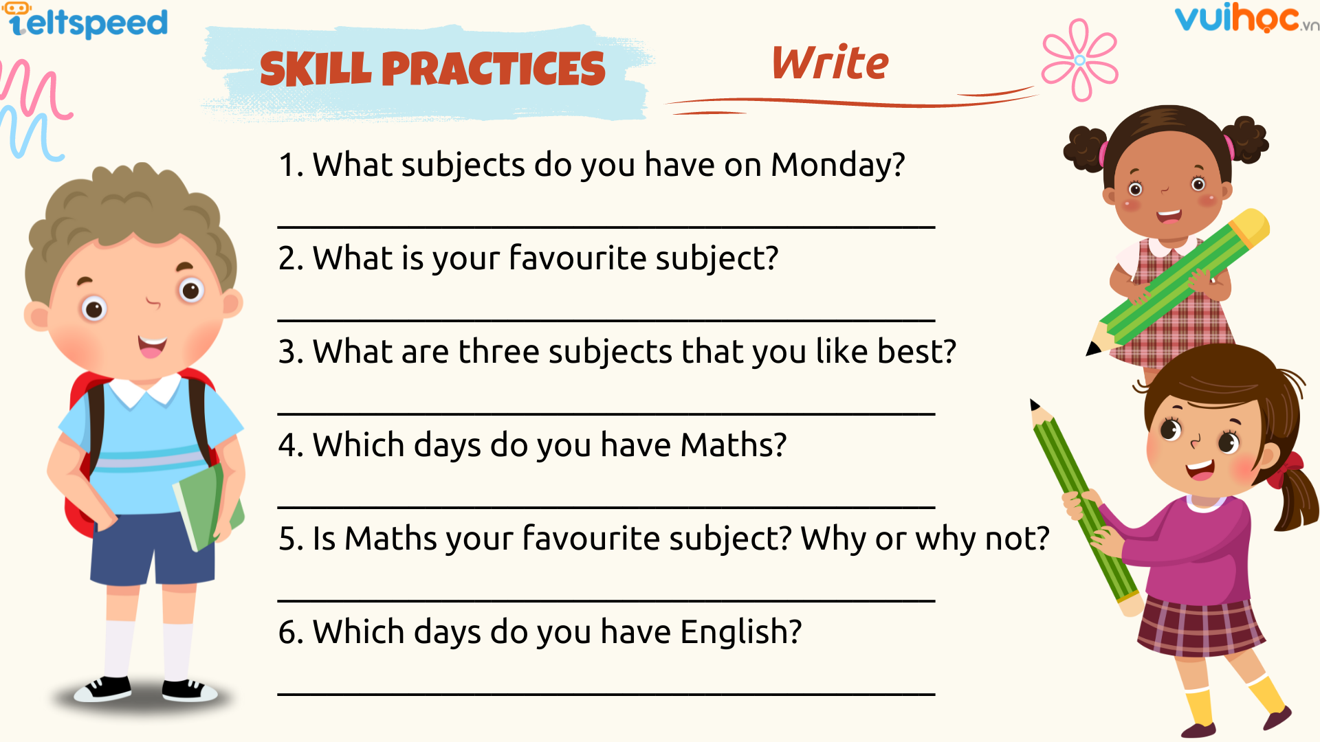 Con hãy hoàn thành bài tập của Skills Builder - Unit 3A: School ...